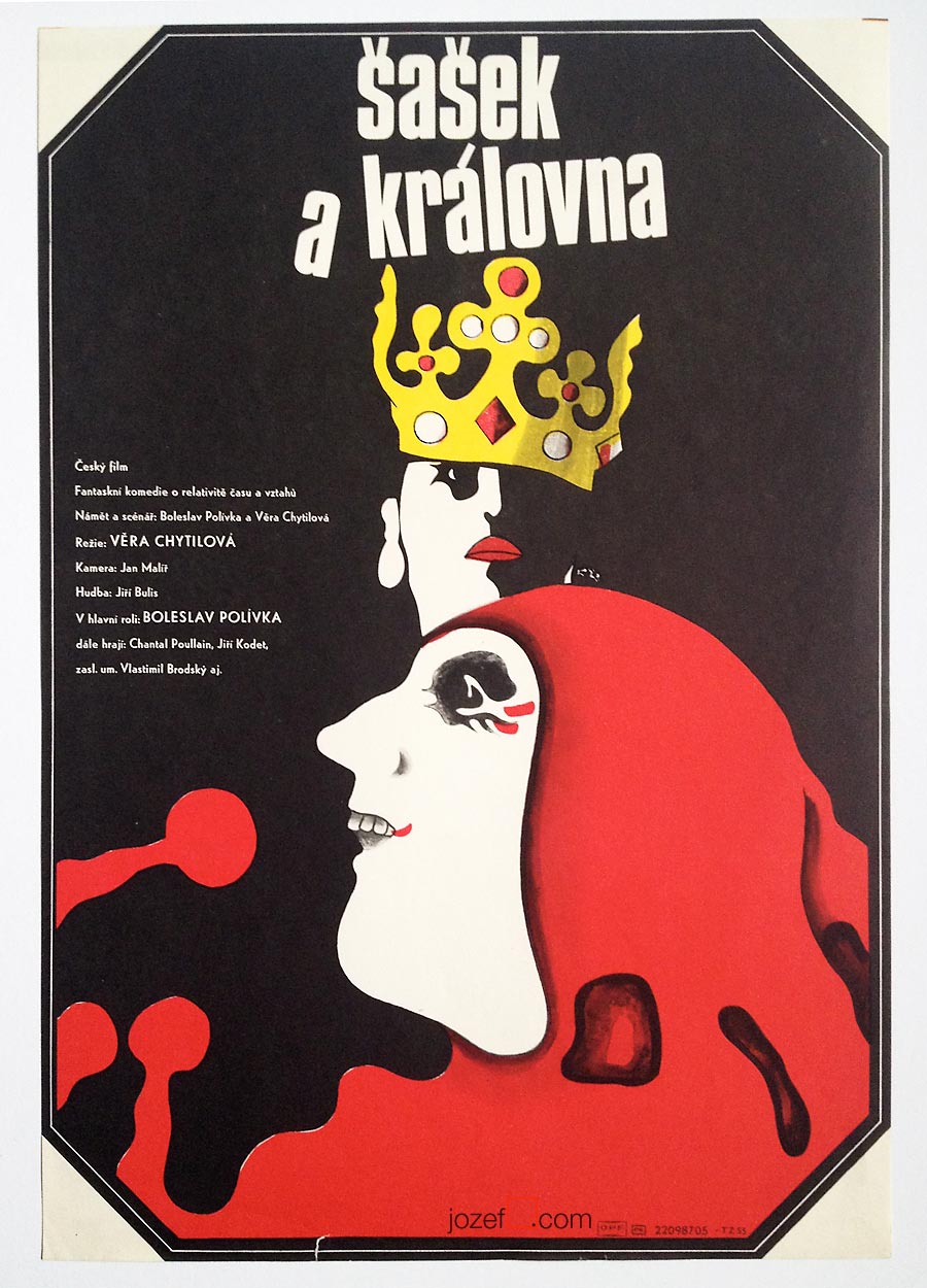 Movie Poster, Jester and the Queen, Vera Chytilova, Jaroslav Fiser