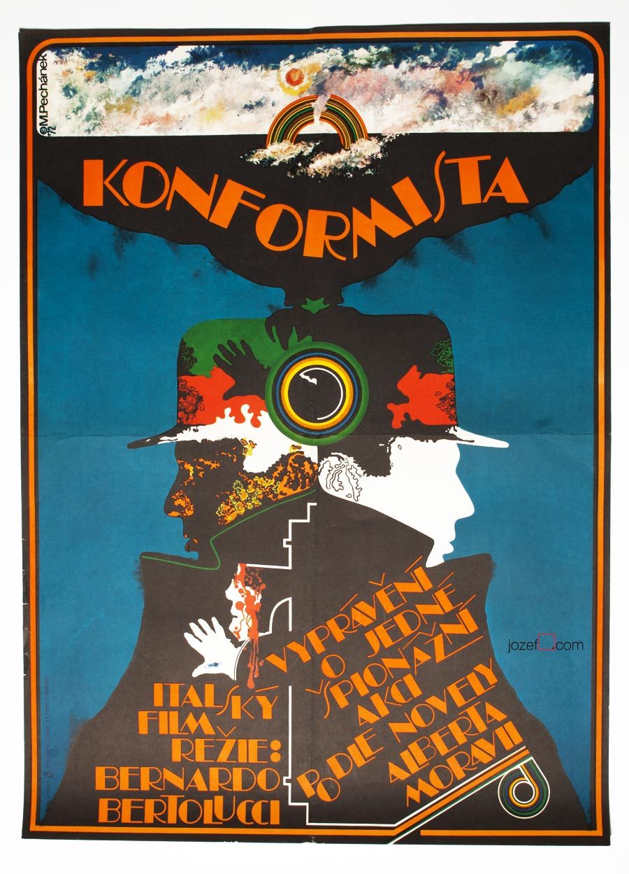 Conformist Movie Poster, Bernardo Bertolucci, 70s Cinema Art