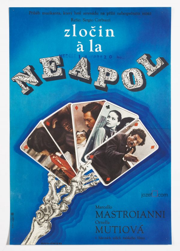 Neapolitan Mystery Movie Poster, Marcello Mastroianni, Ornella Muti
