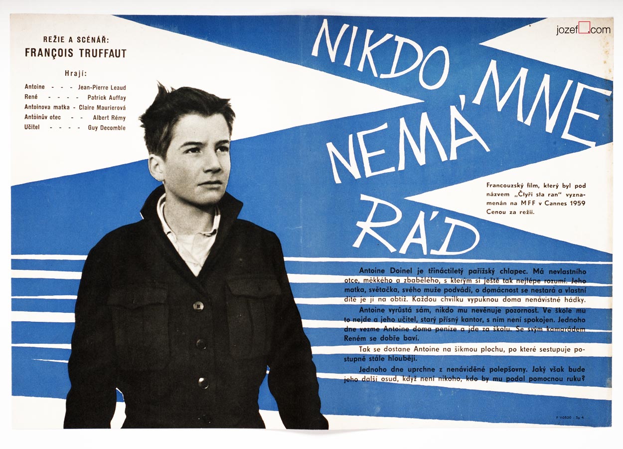 The 400 Blows, Vintage Movie Poster, Francois Truffaut