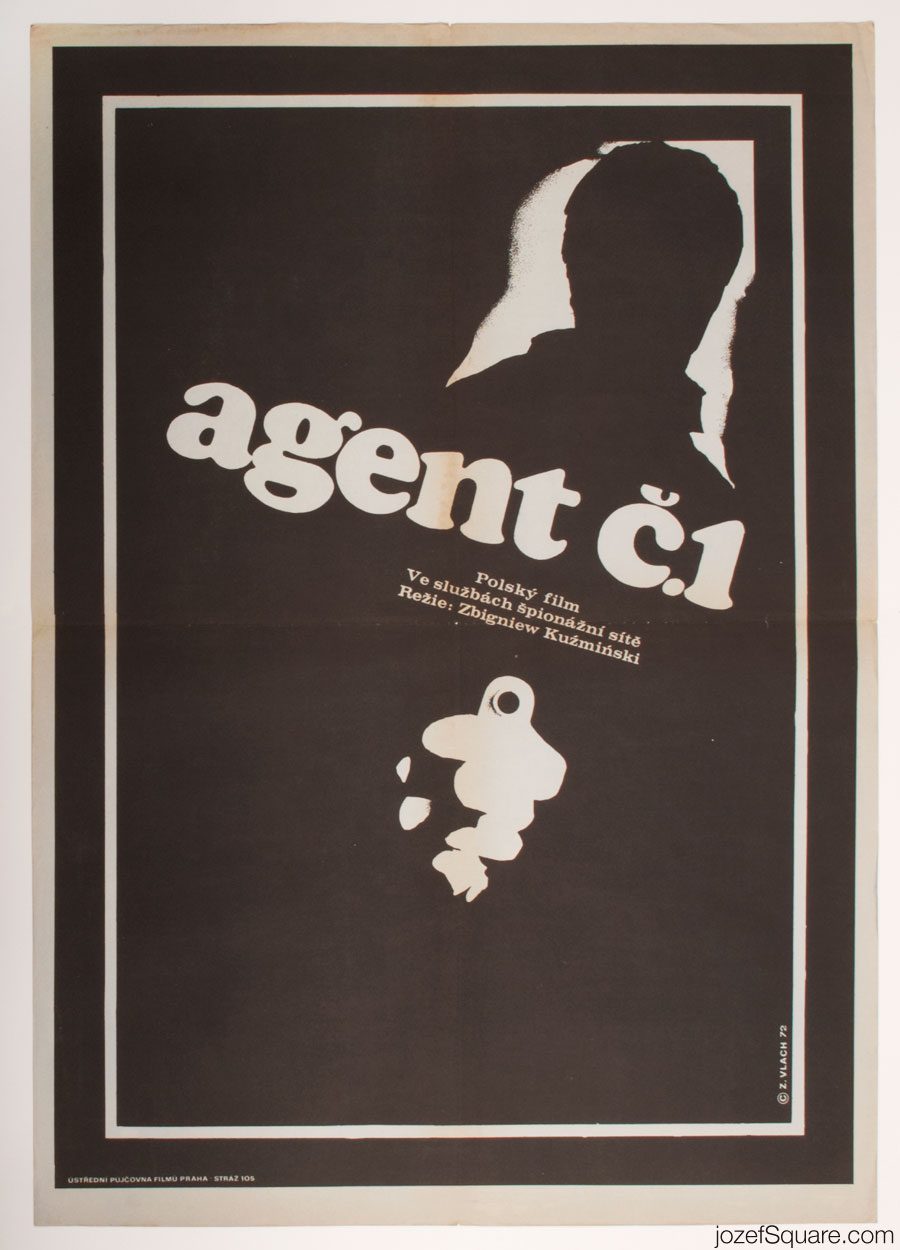 Top Agent Movie Poster, Polish Cinema, 70s Poster Art